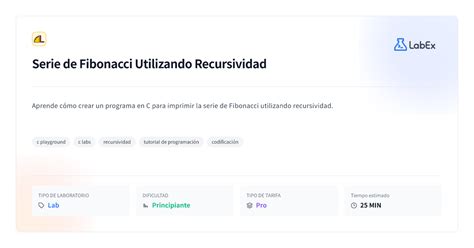 Serie De Fibonacci Utilizando Recursividad En C Labex