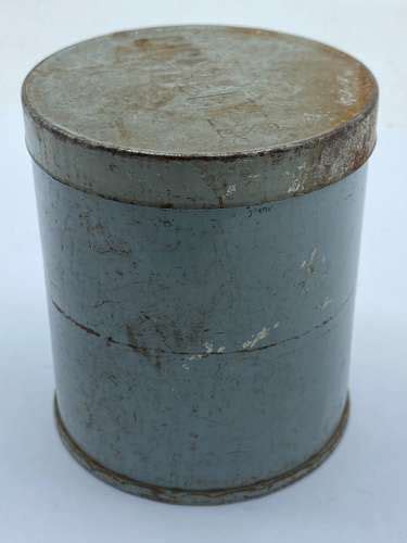 Ww2 British Army Issue Grey Round Empty Cigarettes Tin
