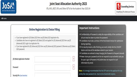 Josaa Counselling Seat Allotment Result Live Round 1 Seat Allotment