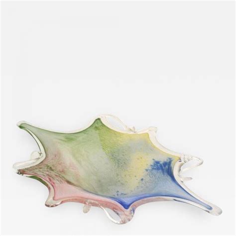 Postmodern Organic Form Blown Glass Bowl Blown Glass Bowls Glass