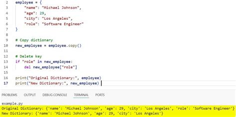 How To Copy A Python Dictionary Without One Key