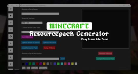 Minecraft Resourcepack Generator CustomModelData Minecraft Mod