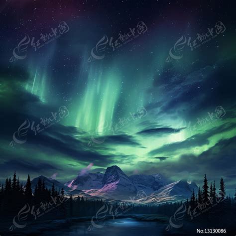 渐变色极光景色背景插图下载红动中国