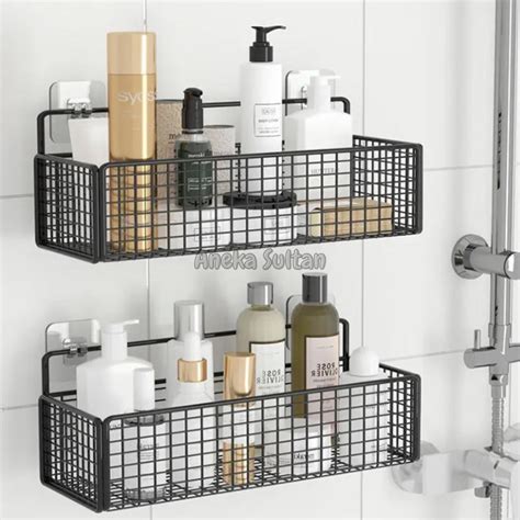 Jual AS Rak Gantung Kamar Mandi Keramik Rak Dapur Besi Keranjang Tempat Sabun Shopee Indonesia