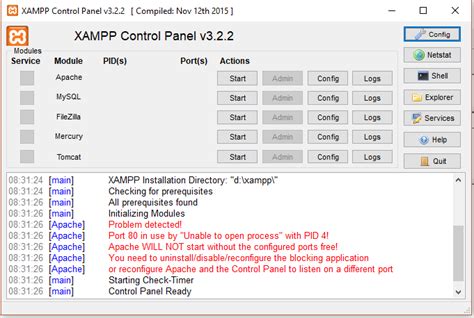 Resolvendo Erro Port 80 In Use By Unable To Open Process With PID 4