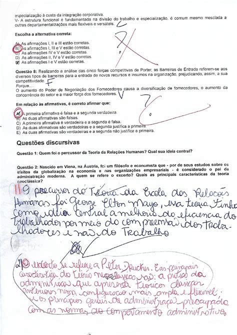 prova presencial fundamentos da administração Prova Unip