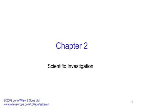 Chapter Two Scientific Investigationppt