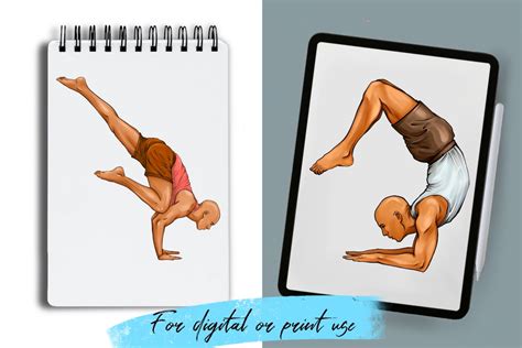 Yoga Poses Procreate Stamps Procreate Male Body Stamp Etsy