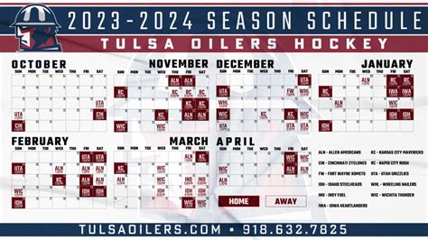 Oilers Unveil Full 2023 24 Schedule Tulsa Oilers