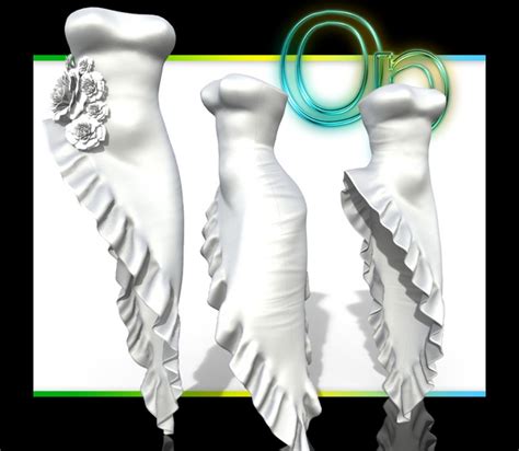 Second Life Marketplace White Rose Dress Gown Sims 4 Body Mods