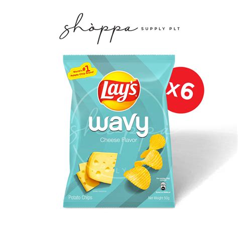 Shoppa Lays Wavy Cheese Flavor Potato Chips Th 50g X 6 Shopee