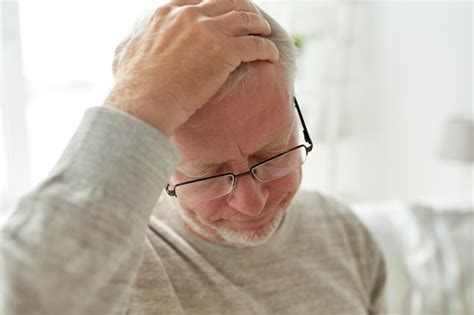 Premium Photo Healthcare Pain Stress Age And People Concept Senior Man Suffering From