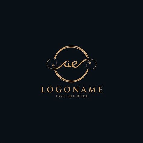 Initial Letter AE Logo In Circle Handwritten Logo Design Template Vector Art At Vecteezy
