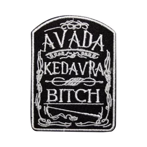HARRY POTTER AVADA Kedavra Bitch Patch Iron On Patch Sew On Embroidered ...