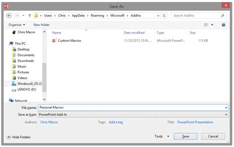 How To Create A Personal Macro File