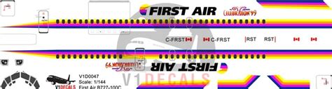 First Air Boeing 727 100 Old Stripes Celebration 99 Livery V1 Decals