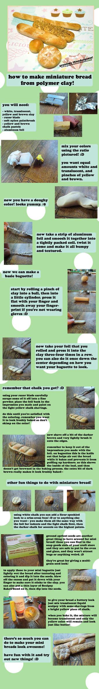 Miniature Clay Bread Tutorial By Grandmathunderpants On Deviantart