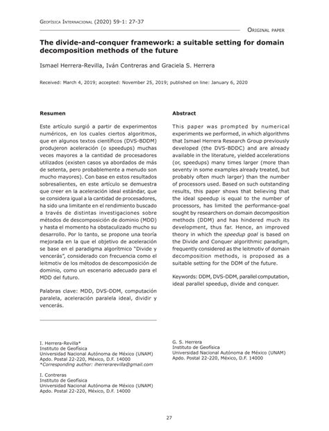Pdf The Divide And Conquer Framework A Suitable Setting For Domain Decomposition Methods Of