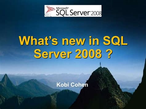 Sql Server 2008 Enhancements Ppt
