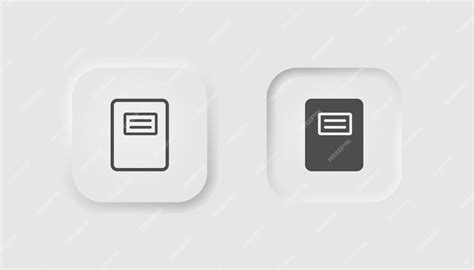 Premium Vector Worbook Icon In Neumorphism Style Icons For Business