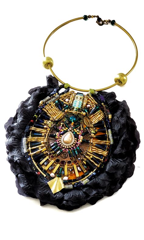 Rilda Multi Glass Beaded And Swarovski Crystal Embellished Metal Penda