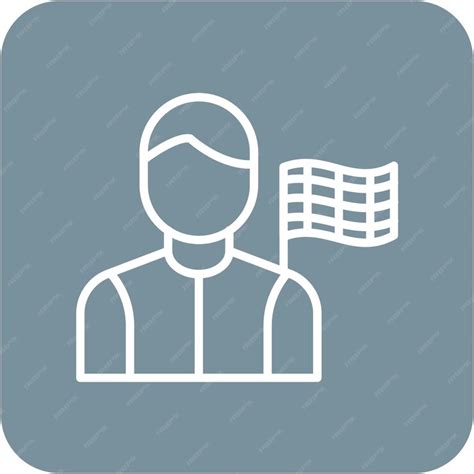 Premium Vector Flagman Vector Illustration Style