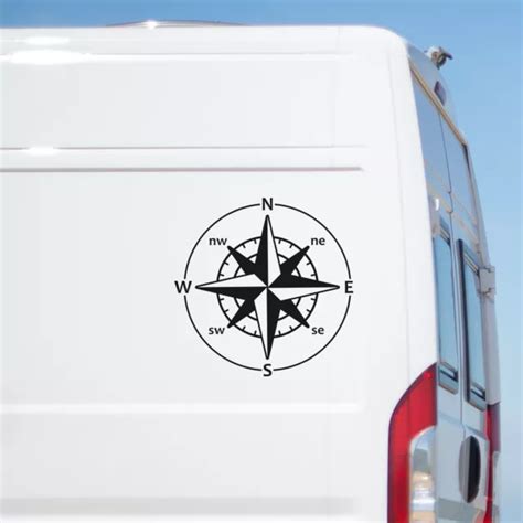 Compass Sticker Large Caravan Motorhome Camper Van Horsebox 4x4 Truck