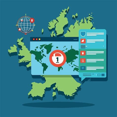 Premium Vector Map Of Iceland With Lock And Binary Code Background