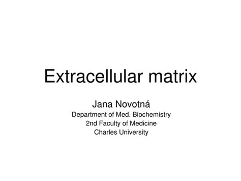 PPT Extracellular Matrix PowerPoint Presentation Free Download ID