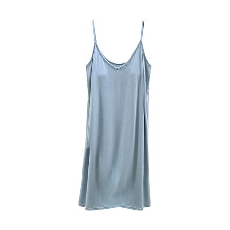 Ctreela Cozy Nightgown For Women Modal Built In Bra V Neck Camisole