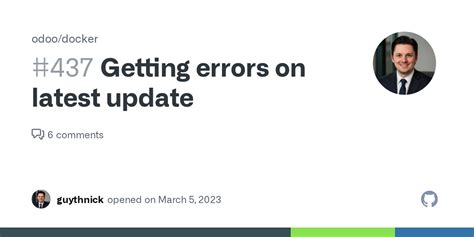 Getting Errors On Latest Update · Issue 437 · Odoodocker · Github
