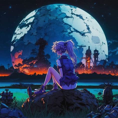 Cracked Moon Anime Girl By Suprim04 On Deviantart