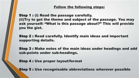 Note Making Class 11 Ppt