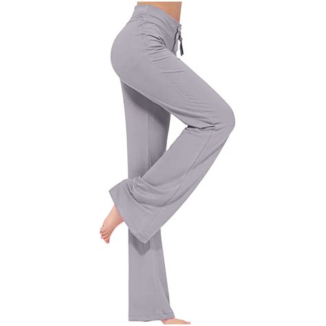 Besolor Womens Wide Leg Yoga Pants Stretch High Waist Drawstring Flare