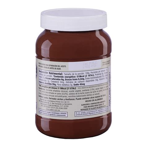 Kirkland Signature Crema De Avellanas Con Cacao 2 Pzas De 1 Kg Lifi