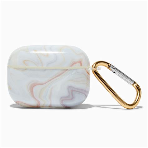 Neutral Marble Silicone Earbud Case Cover Compatible With Apple