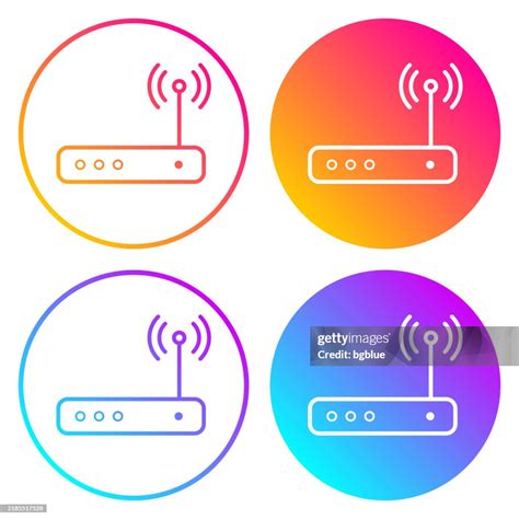 Wifi Router Round Icons With Color Gradients High Res Vector Graphic Getty Images