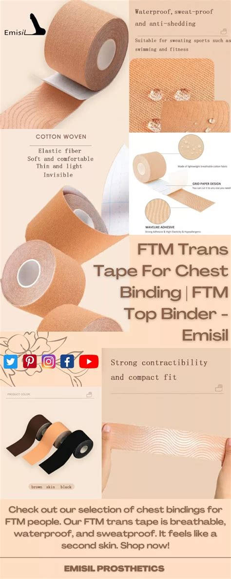 Ppt Ftm Trans Tape For Chest Binding Ftm Top Binder Emisil