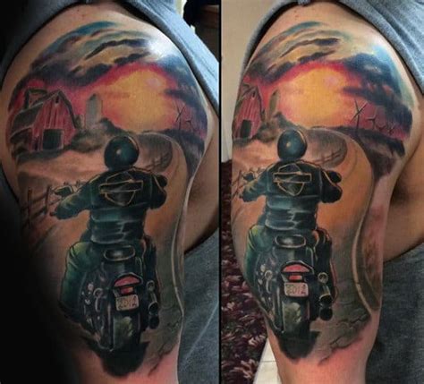 70 Biker Tattoos For Men Manly Motorcycle Ink Design Ideas