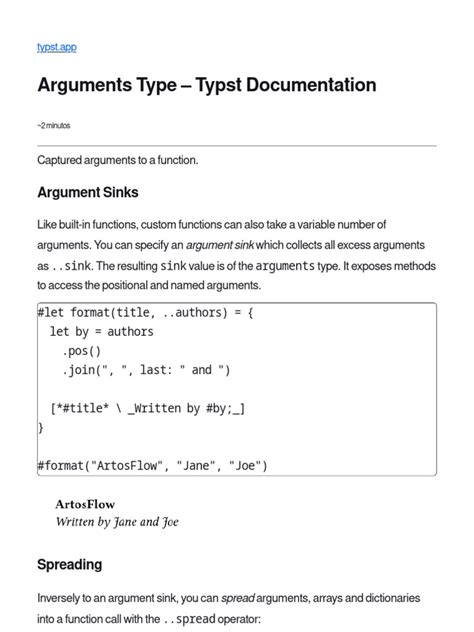 Arguments Type Typst Documentation 12 Pdf Computers