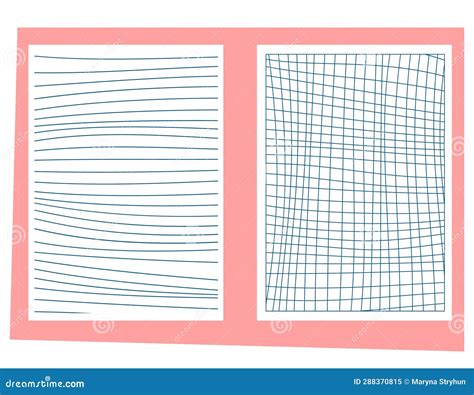 Vector Set Of Paper Stock Vector Illustration Of Lined 288370815