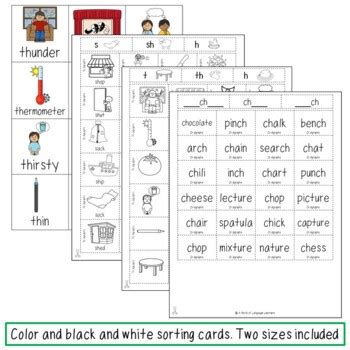 Digraph Word Sort Activities Print And Digital TPT