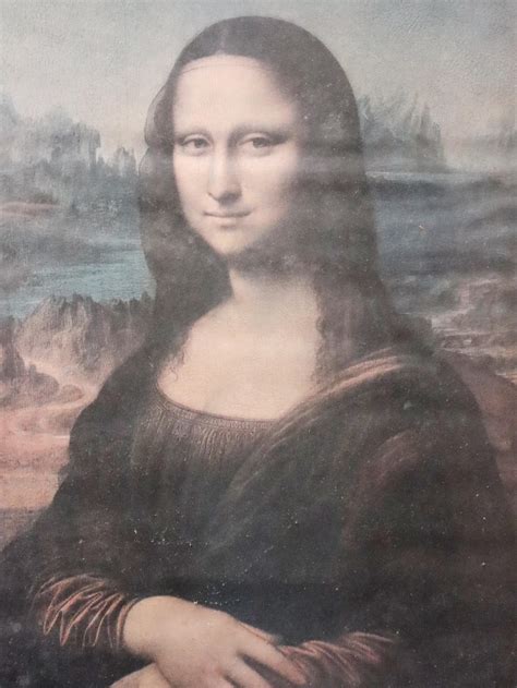 Lot Vintage Mona Lisa By Leonardo Da Vinci Print Published By