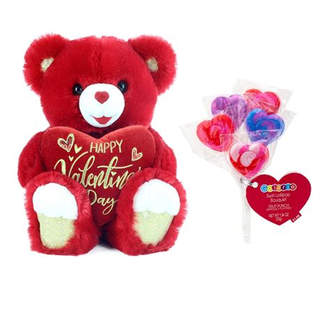 Way To Celebrate Valentines Day Large Sweetheart Teddy Bear Red With