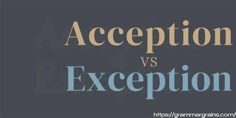Acception Vs Exception Understanding The Difference Grammar Grains