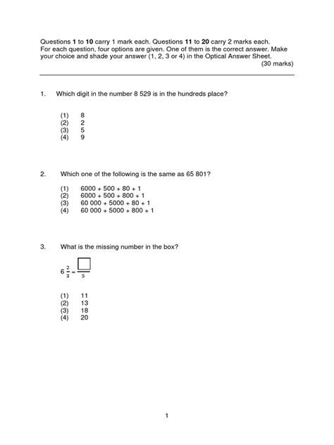 Psle Foundation Math 2023 Pdf