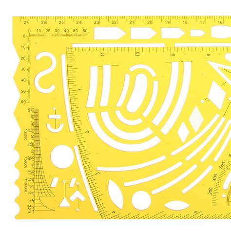 Military Map Marking Drawing Template Kt Soft Plastifc Ruler Design Drafting Stencil