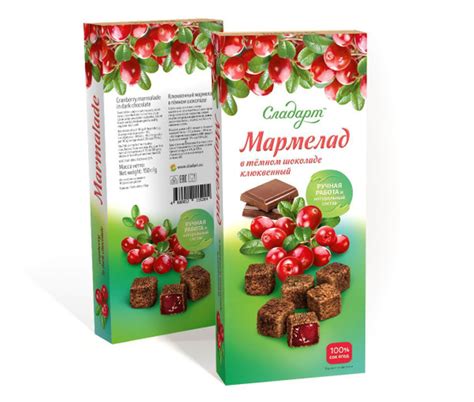 Мармелад в темном шоколаде Сладарт (Клюквенный, 2шт.) купить на OZON по ...
