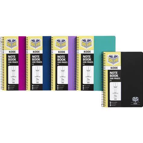 Spirax Notebook A5 Assorted Colours 200pg Each Woolworths