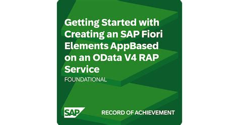 getting started with creating an sap fiori elements app based on an